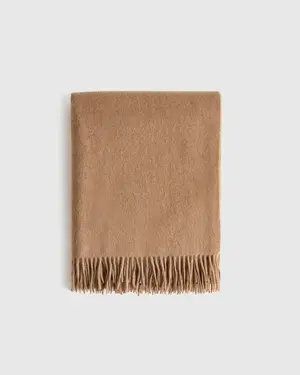 Quince Mongolian Cashmere Throw - Teak