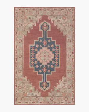 Quince Lilia Wool Rug - Red