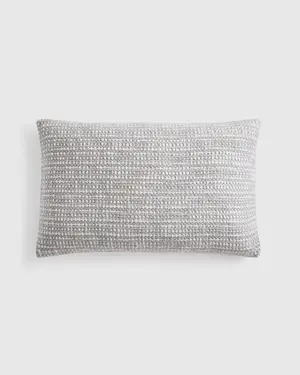 Quince Wool Linen Textured Pillow Cover - Grey