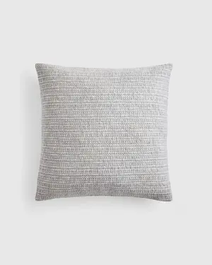 Quince Wool Linen Textured Pillow Cover - Grey