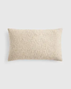Quince Wool Linen Textured Pillow Cover - Ivory