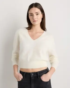 Quince Brushed Cashmere Sweater - Ivory