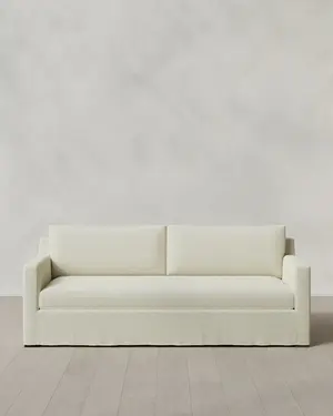 Quince Ellery Slipcover Sofa In Performance Linen - Ivory