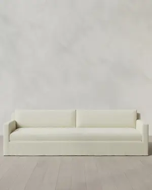 Quince Ellery Slipcover Sofa In Performance Linen - Ivory