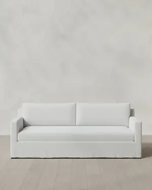 Quince Ellery Slipcover Sofa In Performance Linen - Pearl