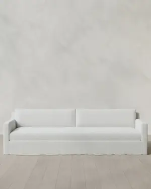 Quince Ellery Slipcover Sofa In Performance Linen - Pearl