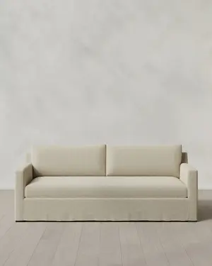 Quince Ellery Slipcover Sofa In Performance Linen - Sand