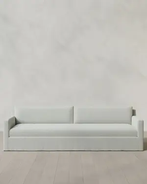 Quince Ellery Slipcover Sofa In Performance Linen - Silver