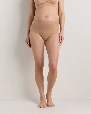 Quince Lace Trim Maternity & Postpartum Brief - Sand
