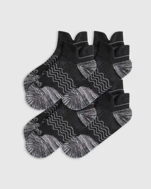 Quince Performance Running Ankle Socks 4-pack - Grey