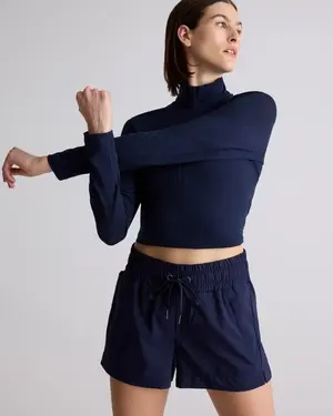 Quince Micro Ripstop Mid-rise Hike Shorts - Deep Navy