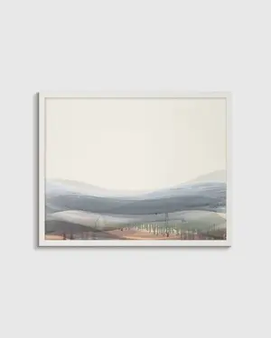 Quince Through The Mist Beth James, Wood Frame - White