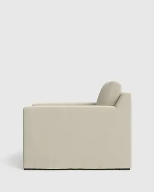 Quince Ellery Slipcover Chair In Performance Linen - Sand