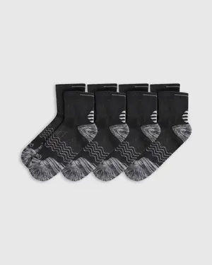 Quince Performance Running Quarter Socks 4-pack - Grey