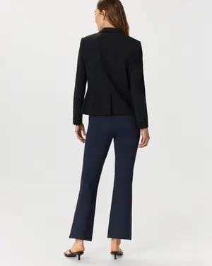 Quince Ultra-stretch Ponte Bootcut Pants Petite - Navy