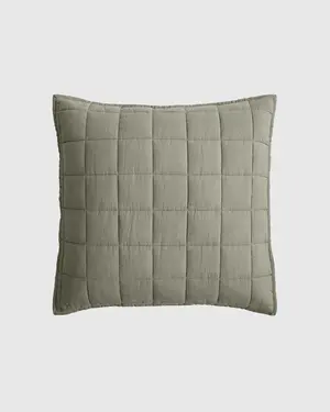 Quince European Linen Box Quilted Sham - Willowleaf