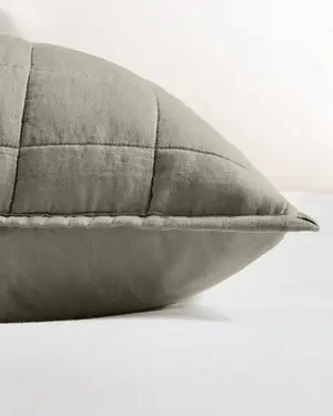 Quince European Linen Box Quilted Sham - Willowleaf