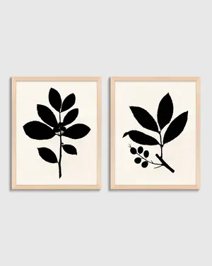 Quince Tea Tree, Cherry Laurel Philippa Katz, Wood Frame - Maple