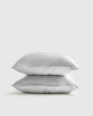 Quince Bamboo Sham Set - Light Grey