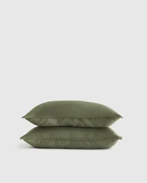 Quince Bamboo Sham Set Olive