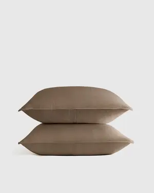 Quince Bamboo Sham Set - Walnut