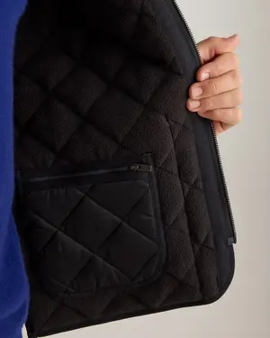 Quince Featherless Quilted Fleece-lined Liner Vest - Black