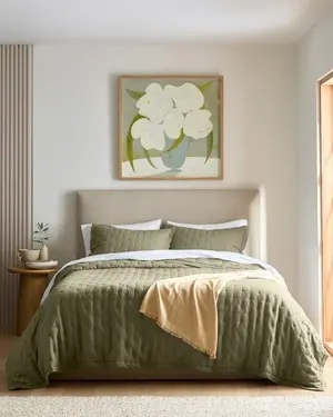 Quince European Linen Dream Quilt Set - Willowleaf