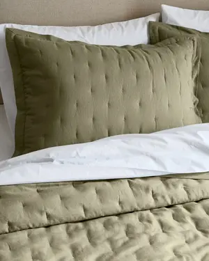 Quince European Linen Dream Quilt Set - Willowleaf