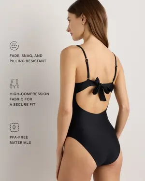 Quince Italian Underwire One-piece Swimsuit - Black