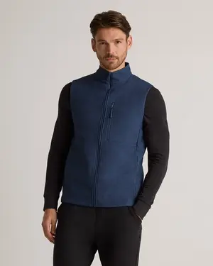 Quince Softshell Fleece-lined Vest - Heather Deep Navy