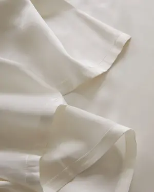 Quince Mulberry Silk Flat Sheet - Ivory