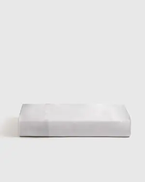 Quince Mulberry Silk Flat Sheet - Silver