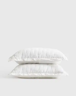 Quince European Linen Dream Sham Set White