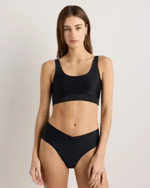 Quince Italian Tank Bikini Top - Black