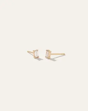 Quince 14k Gold 0.28 Carat Baguette Diamond Stud Earrings - Yellow Gold