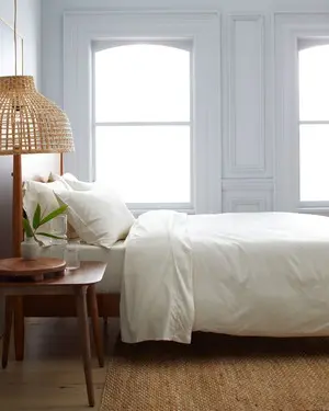 Quince Luxury Organic Sateen Duvet Cover - Ivory