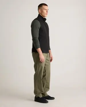 Quince Sweater-knit Fleece Full-zip Vest - Black