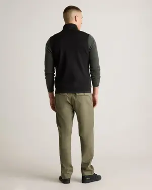 Quince Sweater-knit Fleece Full-zip Vest - Black