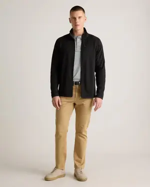 Quince Sweater-knit Fleece Full-zip Jacket - Black