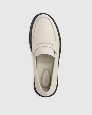 Quince Italian Leather Lug Sole Loafer - Bone