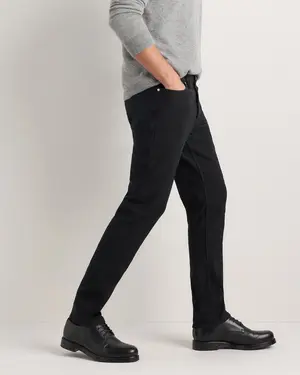 Quince French Terry Slim 5-pocket Pants - True Black