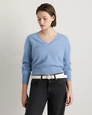 Quince Alora European Leather Belt - Bone