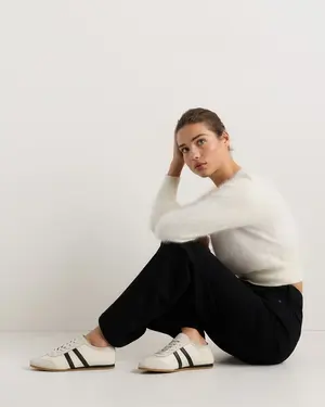 Quince Italian Leather & Suede Low Profile Sneaker - Birch
