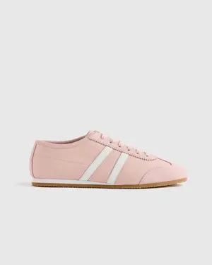 Quince Italian Leather & Suede Low Profile Sneaker - Shell Pink
