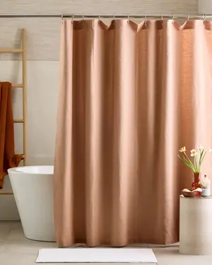Quince European Linen Shower Curtain Desert Sunset