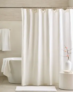 Quince European Linen Shower Curtain - Ivory