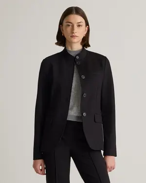 Quince Ultra-stretch Ponte Blazer - Black