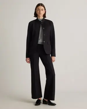 Quince Ultra-stretch Ponte Blazer - Black