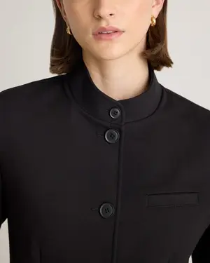 Quince Ultra-stretch Ponte Blazer - Black