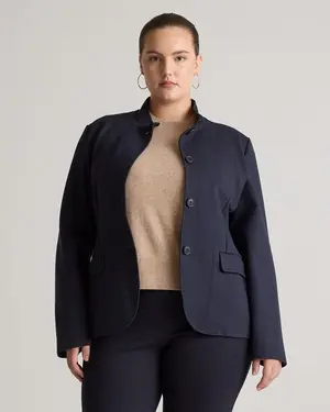 Quince Ultra-stretch Ponte Blazer - Navy